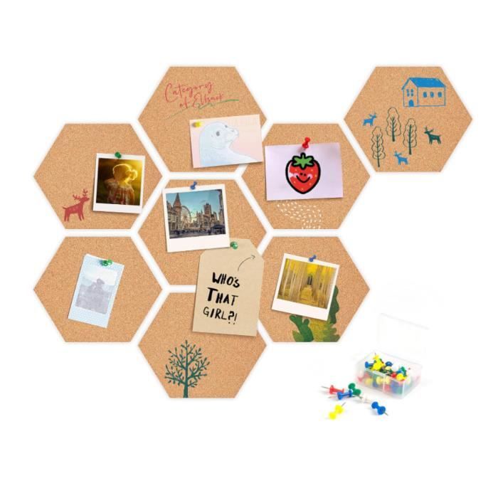 Tableau Liege Hexagonal, 12 Pièces Panneau Liege Mural Auto-adhésif ...