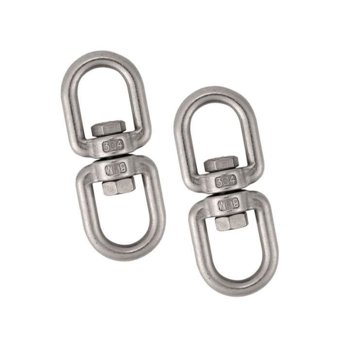 2 PCS 304 en acier inoxydable suspendus Spinners Panier pivotant ...