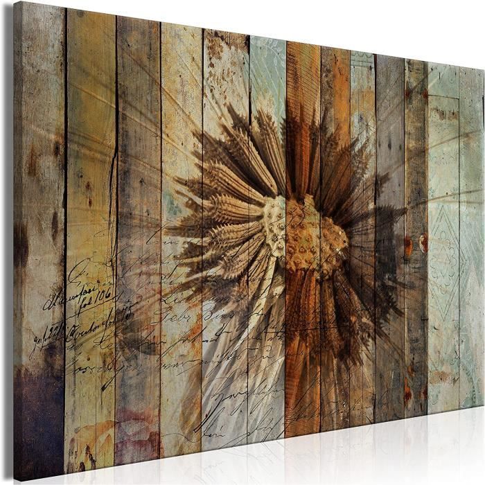 Tableau acoustique Bois toile image tableaux murals tableau decoration ...