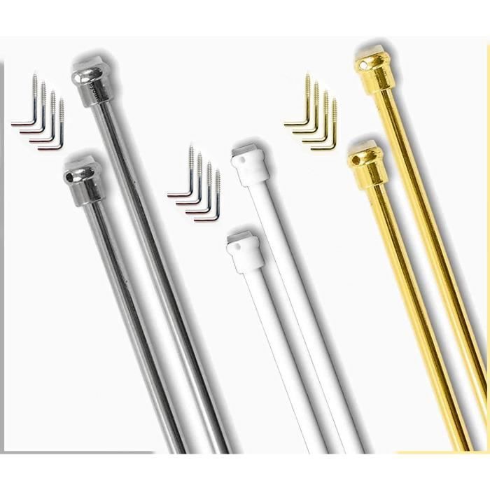 Paire De Tringles À Rideaux Ressort De Pression Bâtons Extensibles Avec ...