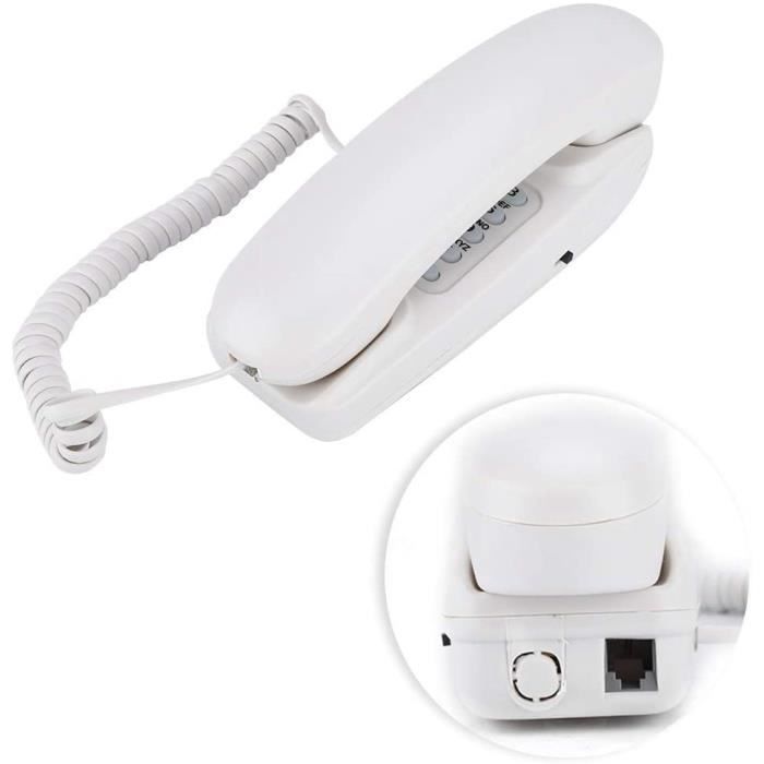 Téléphone Filaire, Téléphone Fixe sans Affichage d'Identification De l'Appelant, Téléphone Mural ...