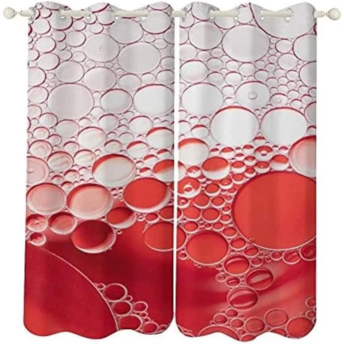 Rideaux Imprimés Rouge - Modèle Ombrage et Isolation Thermique ...