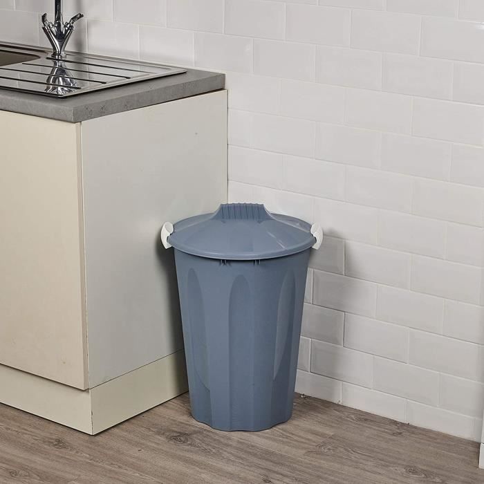 AJW-Poubelle de cuisine 23 ou 40 litres avec couvercles amovibles (40 ...