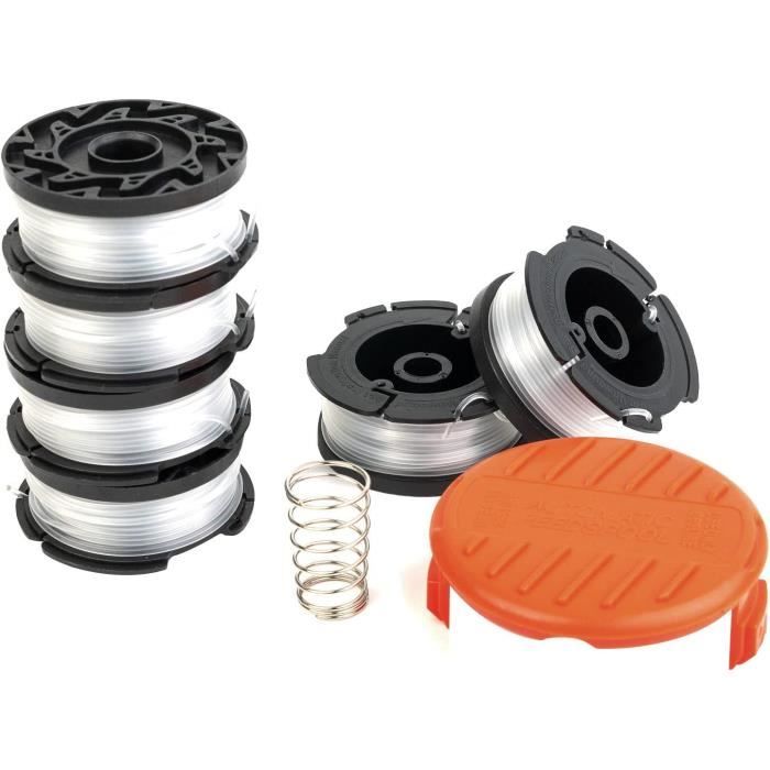 Fil Coupe pour Coupes-Bordures Compatible avec Black et Decker AF-100, Bobine de Rechange, 6 ...