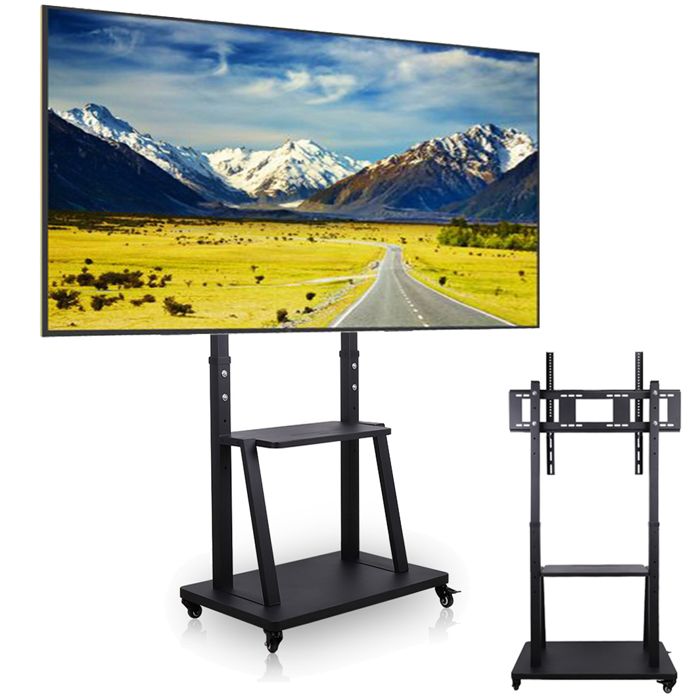 Meuble TV sur Pied pour Écrans de 32-100” Support TV Roulette Hauteur ...