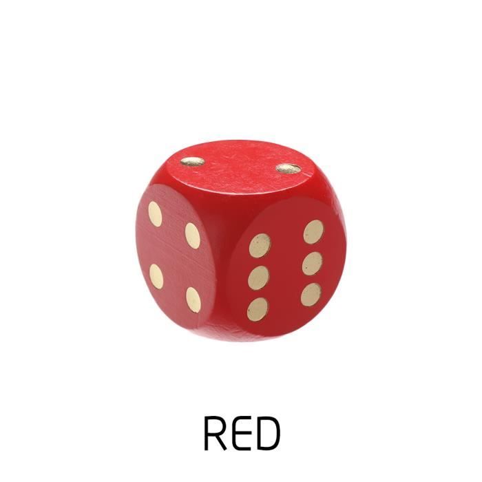 Rouge - Dés Colorés À 6 Faces En Bois De 5cm, Grand Coin Rond ...
