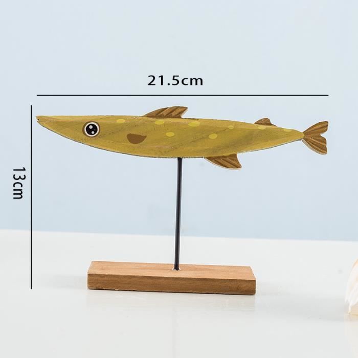 Objets décoratifs,Sculpture de poisson en bois nordique,Sculpture ...