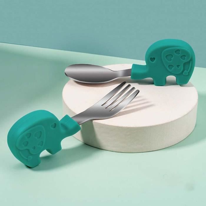 Ustensiles de repas,Kit de fourchette et cuillère pour bébé,cuillère d ...