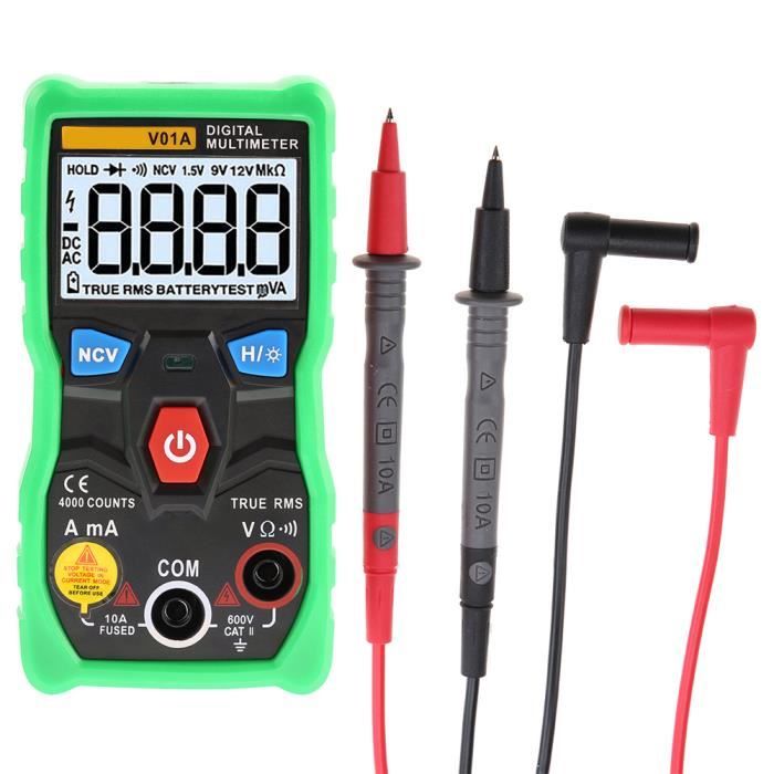 EJ.life multimètre rétroéclairé ANENG V01A Auto Range True RMS ...