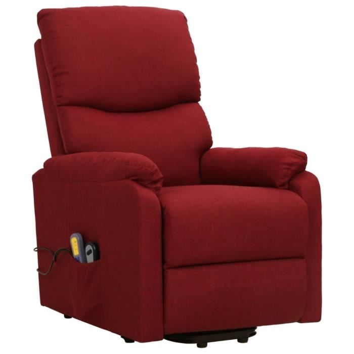 Omabeta Fauteuils électriques Fauteuil De Massage Inclinable Rouge