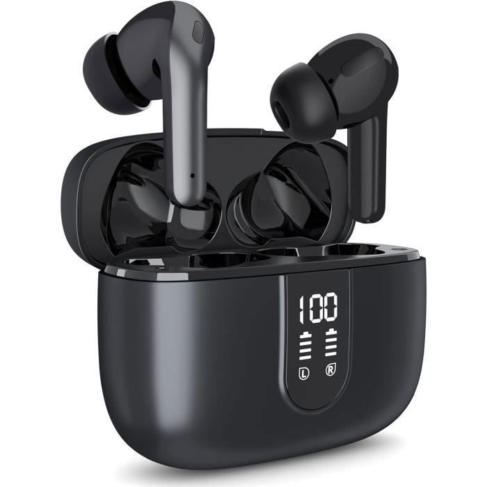 PLUE Écouteurs Bluetooth sans Fil avec 9D Stéréo, Micro, IP7 Étanche ...