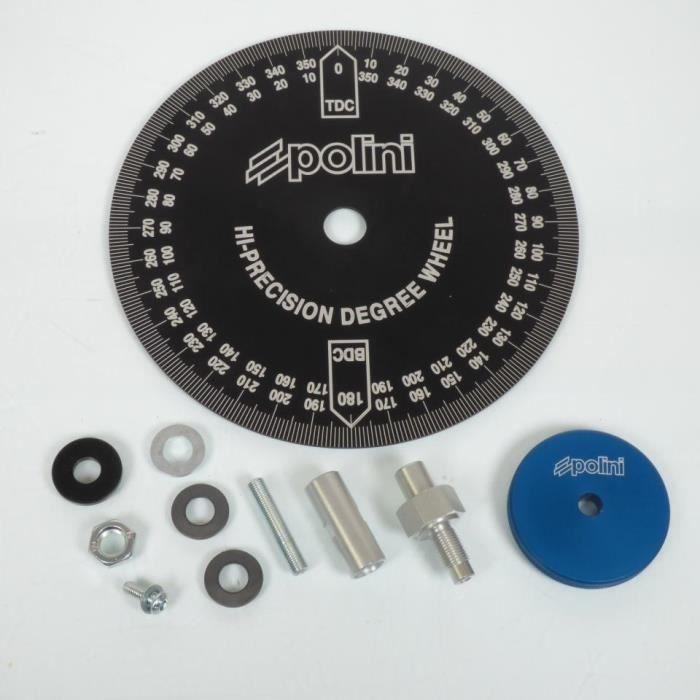 Disque gradué Polini pour diagramme calage réglage distri allumage moto ...