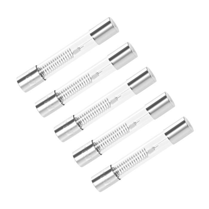 SOURCING MAP Micro-ondes Four Cartouche Fusible 0.85A DC 5000V 6mm x 40mm Rapide Fusion Verre ...