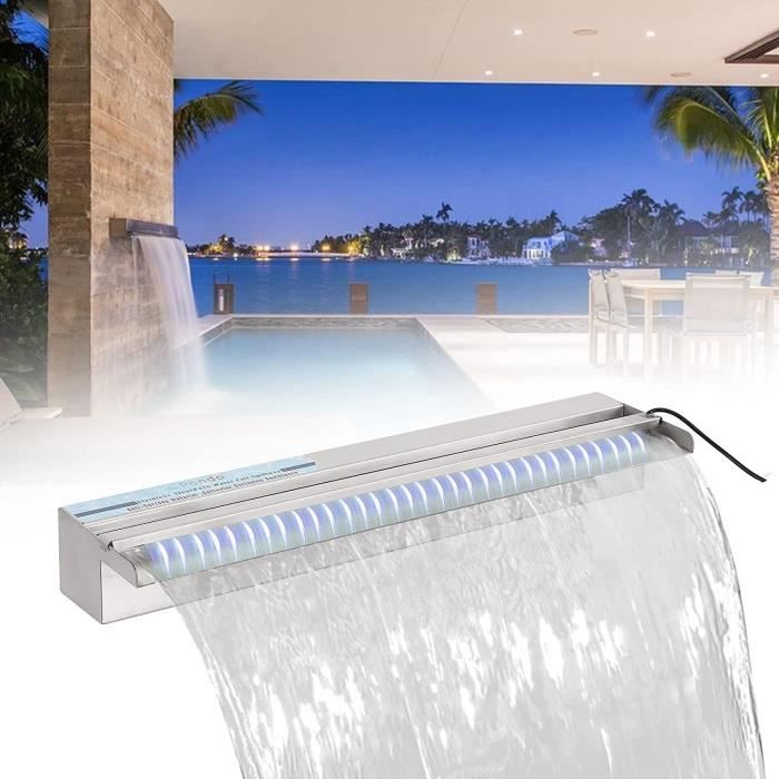 Pondo Cascade d'eau en acier inoxydable 60 cm avec 7 couleurs d ...