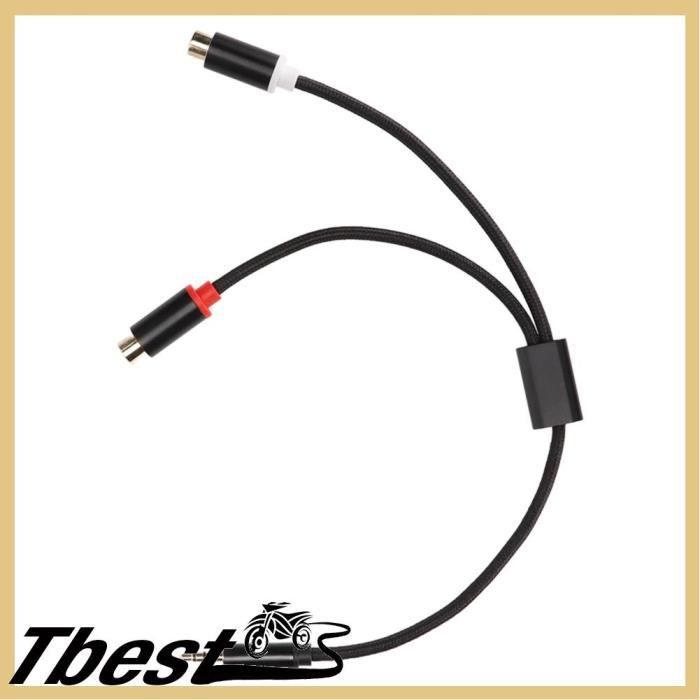 Tbest Câble Son Stereo,3.5mm Mâle à 2 Femelle , Adaptateur Y, Qualité ...