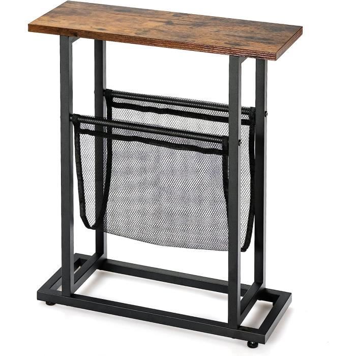 Table D'Appoint Vintage Étroite Avec Porte-Revues En Maille, Table ...