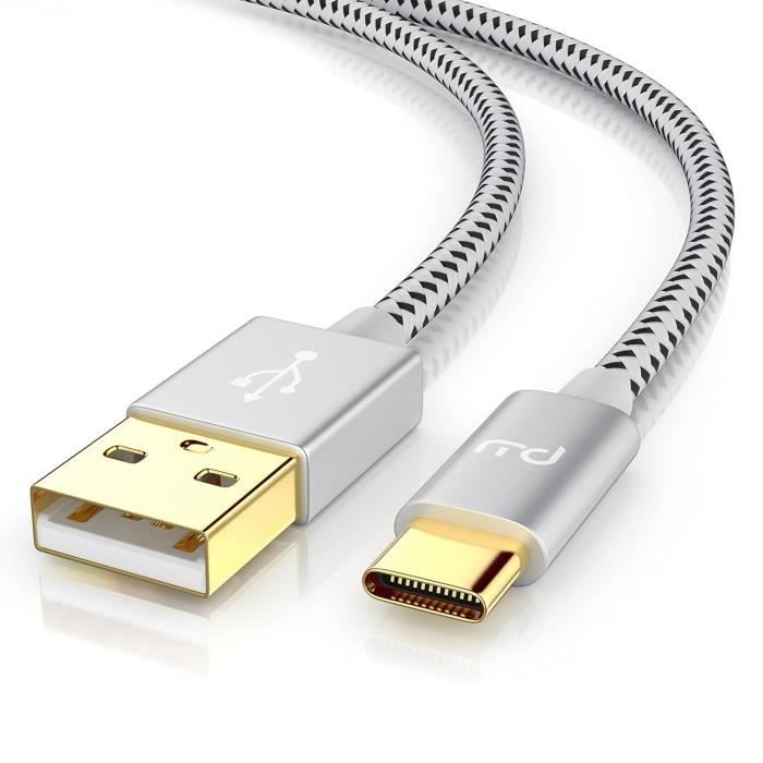 2M Câble Usb Type-C À Usb Type-A - Usb C À Usb A - Gaine Tressé En ...