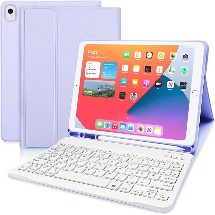 Étui Avec Clavier Pour Ipad 10 2 9Ème Génération 2021 Étui De Clavier