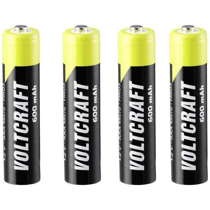 VOLTCRAFT Endurance Pile rechargeable LR3 (AAA) NiMH 600 mAh 1.2 V 4 pc ...