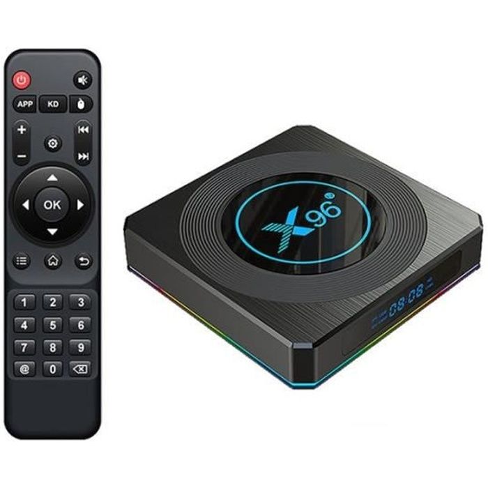 X96 X4 Android 11 Amlogic S905x4 4 + 64 Go TV Boîte TV Dual Band Wifi Bluetooth 4.1 1000m LAN 4K ...