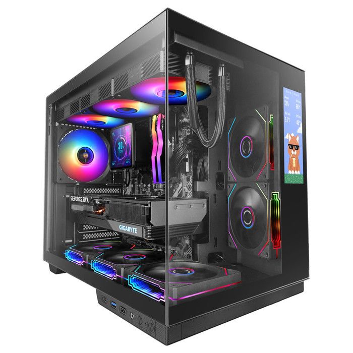 Boîtier Gaming Mars Gaming MC-MIRAGE ATX, Écran LCD IPS 7,2”, Verre ...