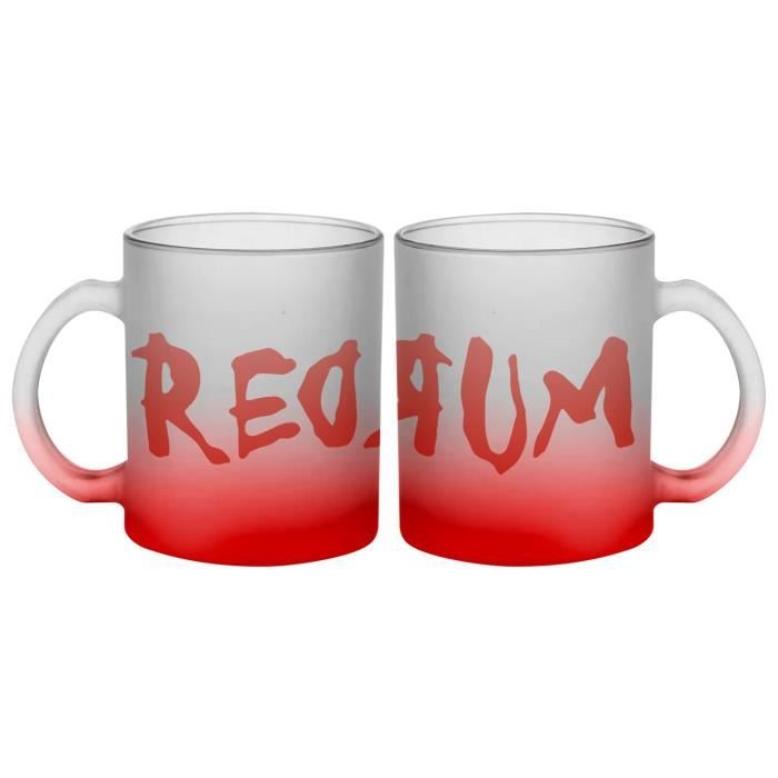 Mug en Verre Rouge - Redrum Halloween Peur Murder Film Horreur ...