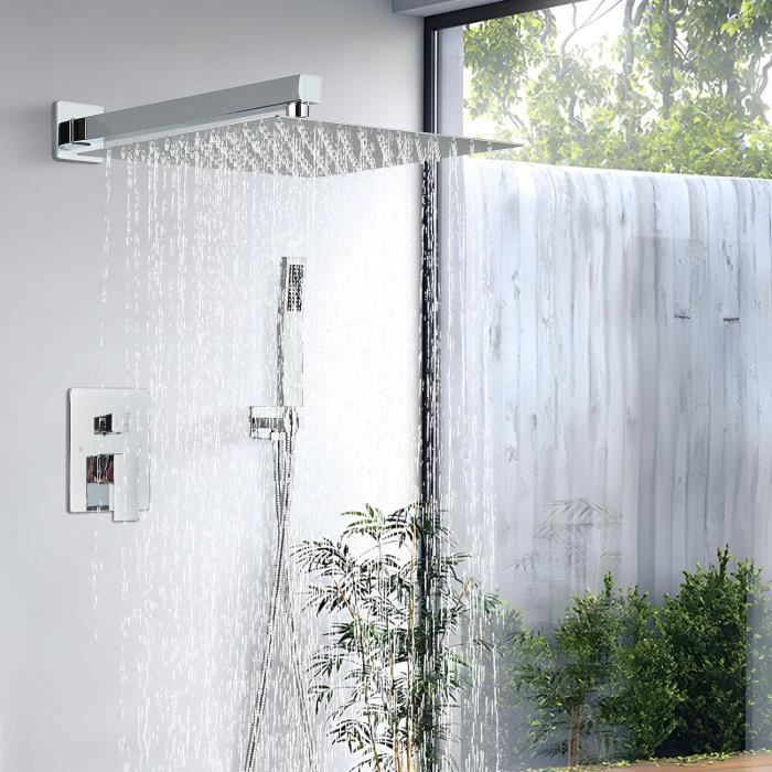 Hevenaov Systèmes de Douche Ensemble de Douche Encastrable Colonne de ...