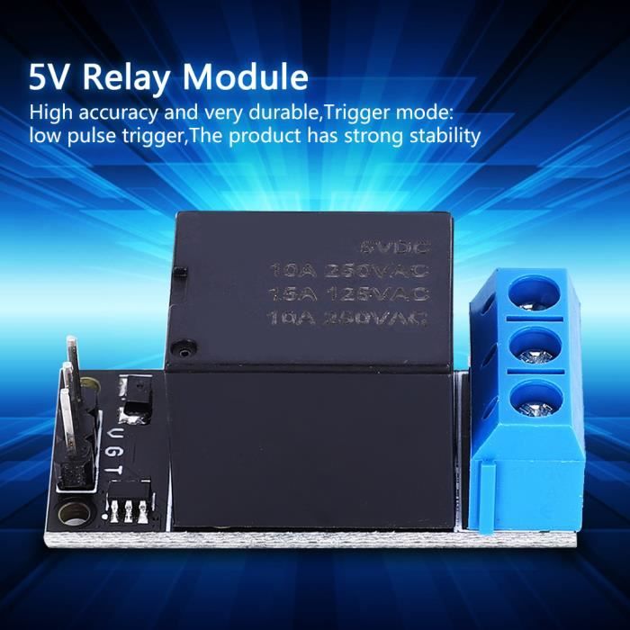Module de relais DC 5V haute précision et durable, relais à semi-conducteurs à déclenchement de ...