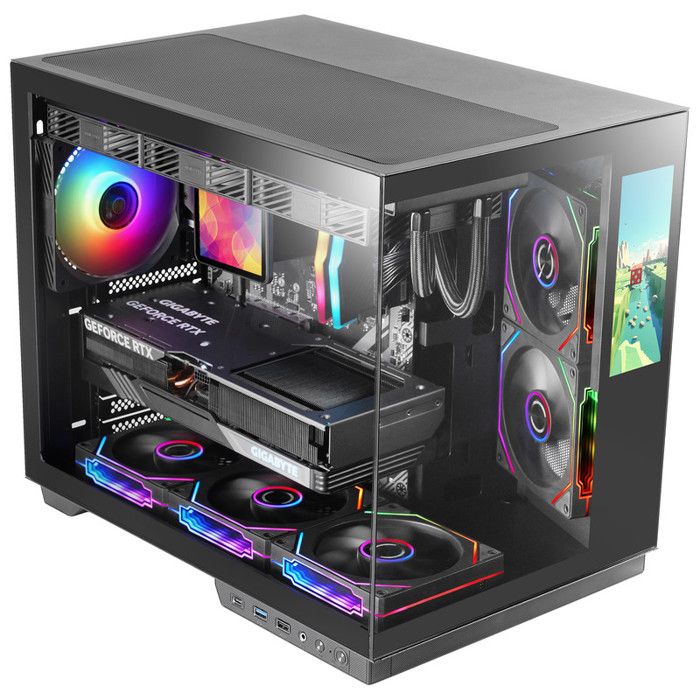 Boîtier Gaming Mars Gaming MC-MIRAGE ATX, Écran LCD IPS 7,2”, Verre ...