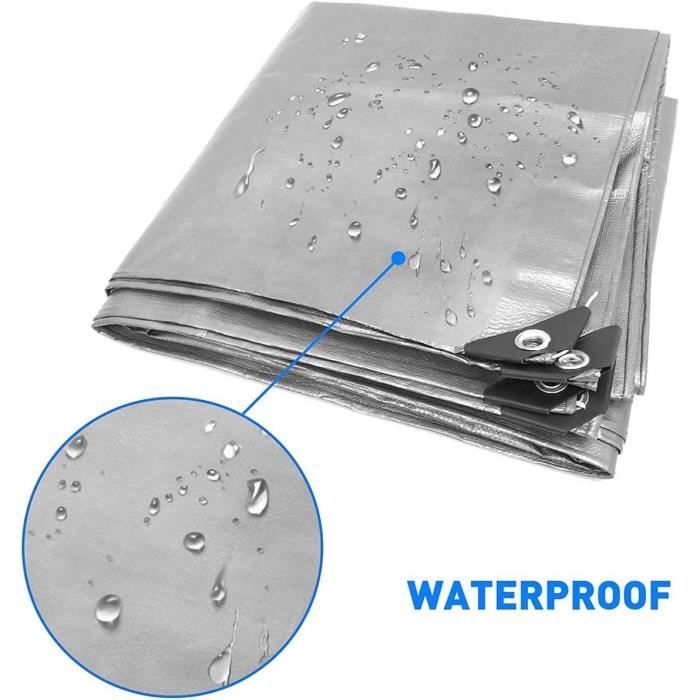 Bâches Impermeable Exterieur, Bâche de Protection avec Oeillets, Bâche ...