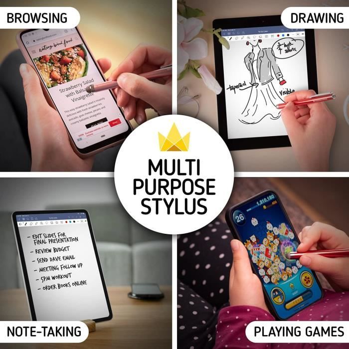 Stylets Pour Tablette, Smartphone, Ecran Tactile Avec Pointe ...