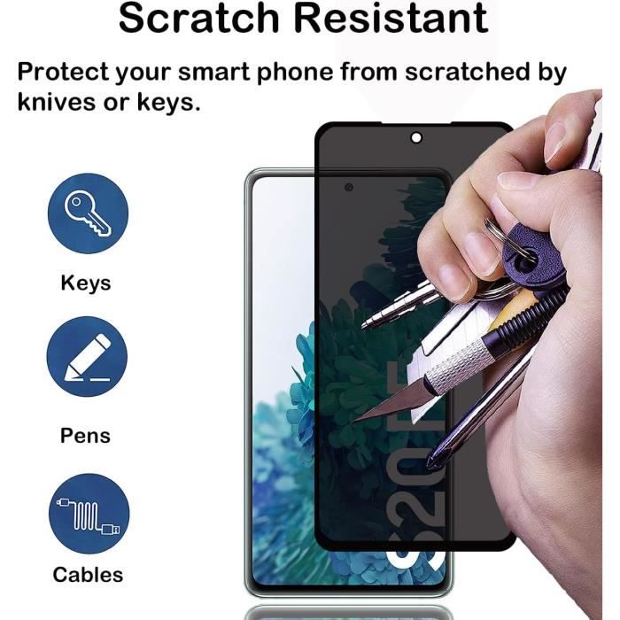 Verre Trempé Anti Espion Pour Samsung Galaxy S20 Fe 4g 5g [2 Pièces
