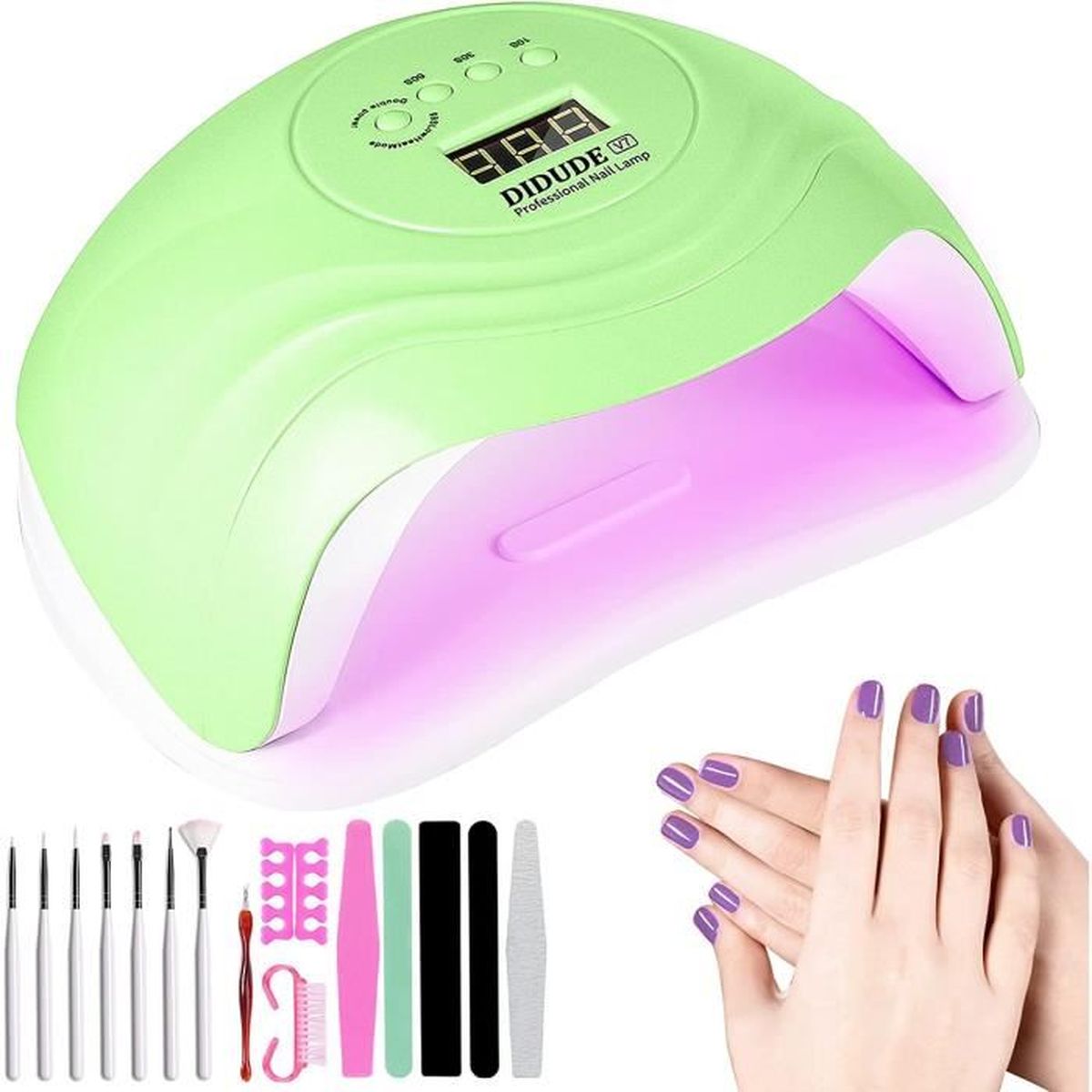 Lampe Sèche Ongles UV LED,168W Séchoir à Professionnel avec Capteur ...
