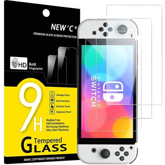 Lot de 3Verre Trempé pour Nintendo Switch (modèle OLED)Film Protection ...