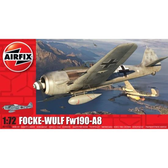 Maquette Avion - Airfix - Focke-Wulf Fw190A-8 - Échelle 1:72 - Couleur ...
