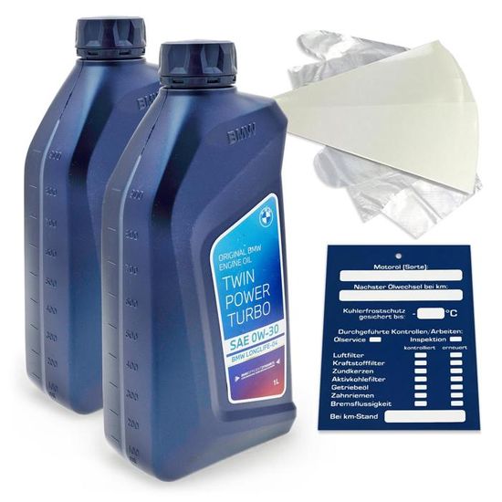 2 litres d'huile moteur d'origine BMW Twinpower Turbo LL-04 0W30 ...