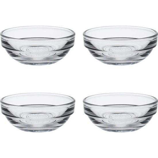 Coupelles en verre - DURALEX - Lys - Lot de 4 - Empilables - 3,5 cl ...
