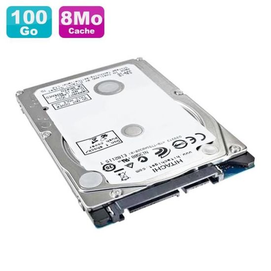 Disque Dur 100Go SATA 2.5" Hitachi Travelstar 5K100 HTS541010G9SA00 Pc ...