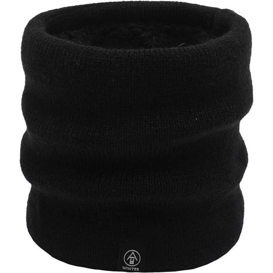 Cache Cou Elastique Hiver, Écharpe Circulaire Tricotée Doublure Polaire ...