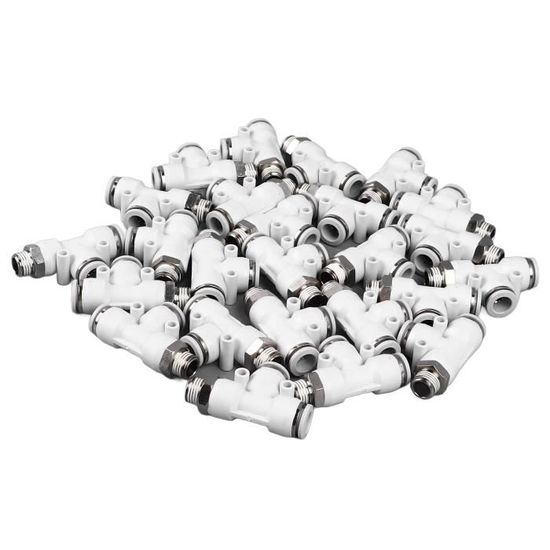 VBESTLIFE Connecteur en T pour tuyau d'air Raccord D'air Pneumatique à ...