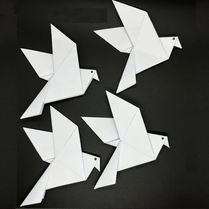 Colombes en papier Origami, 100 pièces, décorations pour fête de ...