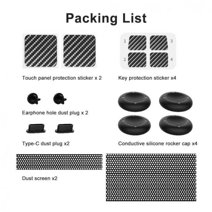 As shown - Ensemble de protection Steam Deck, 9 en 1, Bouchon anti ...