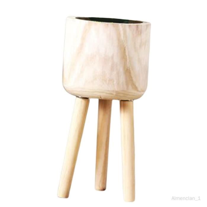 Pot de fleurs en bois avec supports Décor debout au sol élégant pot de ...