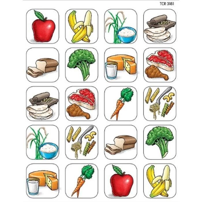 Jeu De Coloriage YTPQY Pyramide alimentaire autocollants, couleur multi ...