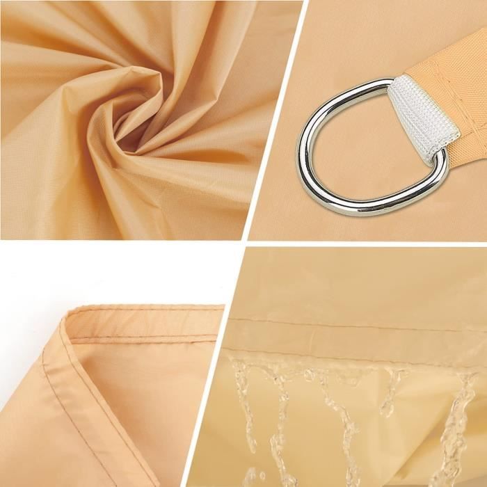 3m x 3m Voile d'ombrage Carré 3x3m, Abri de Jardin 95% UV Block ...