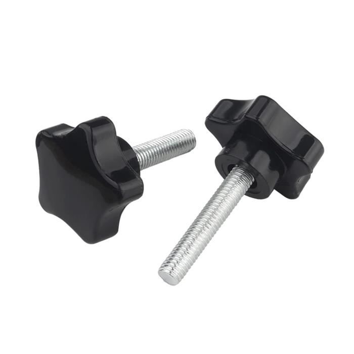 M10 X 50Mm 4 Pcs Étoile Vis À Oreilles Acier Carbone Bouton Poignée Vis ...
