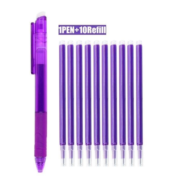 Stylo,Ensemble de Stylos à Bille Effaçable avec de l'Encre Bleue-Noire ...