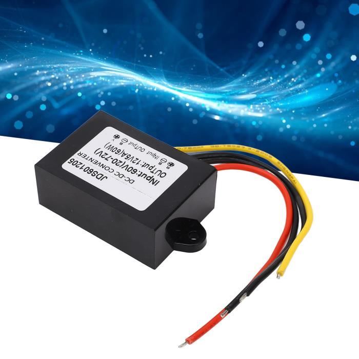 Cikonielf Convertisseur DC à DC Buck 60V(20-72V) vers 12V 5A IP67 ... Cikonielf Convertisseur DC à DC Buck 60V(20-72V) vers 12V 5A IP67 ...