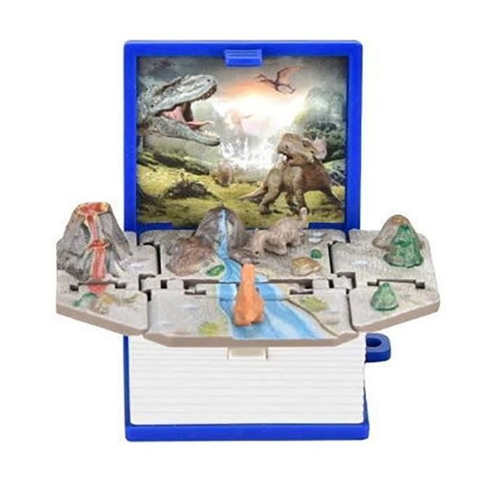 Poupon DPVHZ 3D Mini Dinosaurs Keychains Fold Book Keychain Dinosaur ...