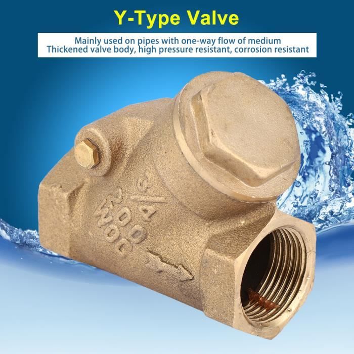 SAL vanne de type Y Clapet anti-retour NPT, connexion étanche résistante à la corrosion Clapet ...